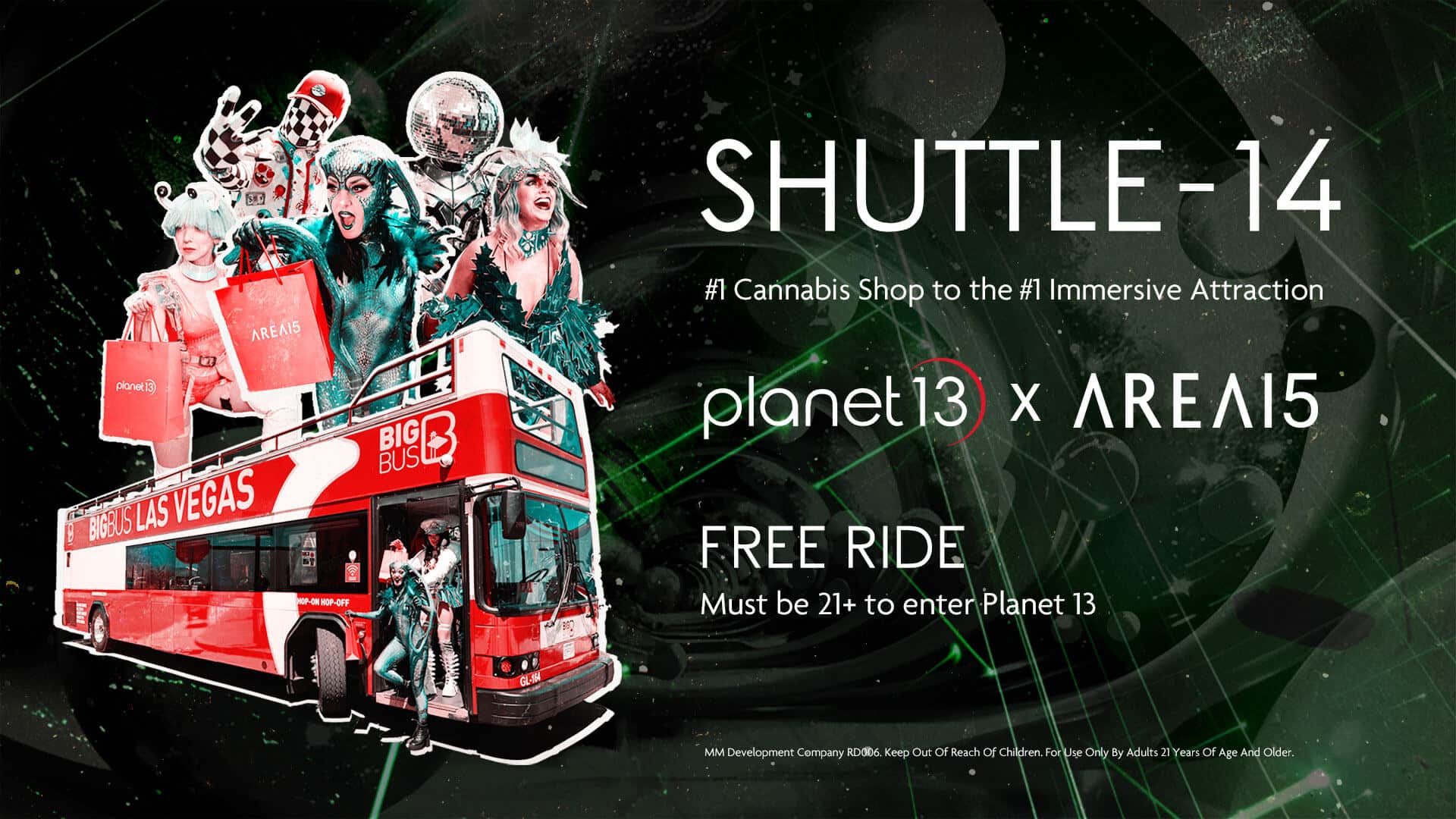 Hop on the dopest ride with Shuttle-14 at AREA15