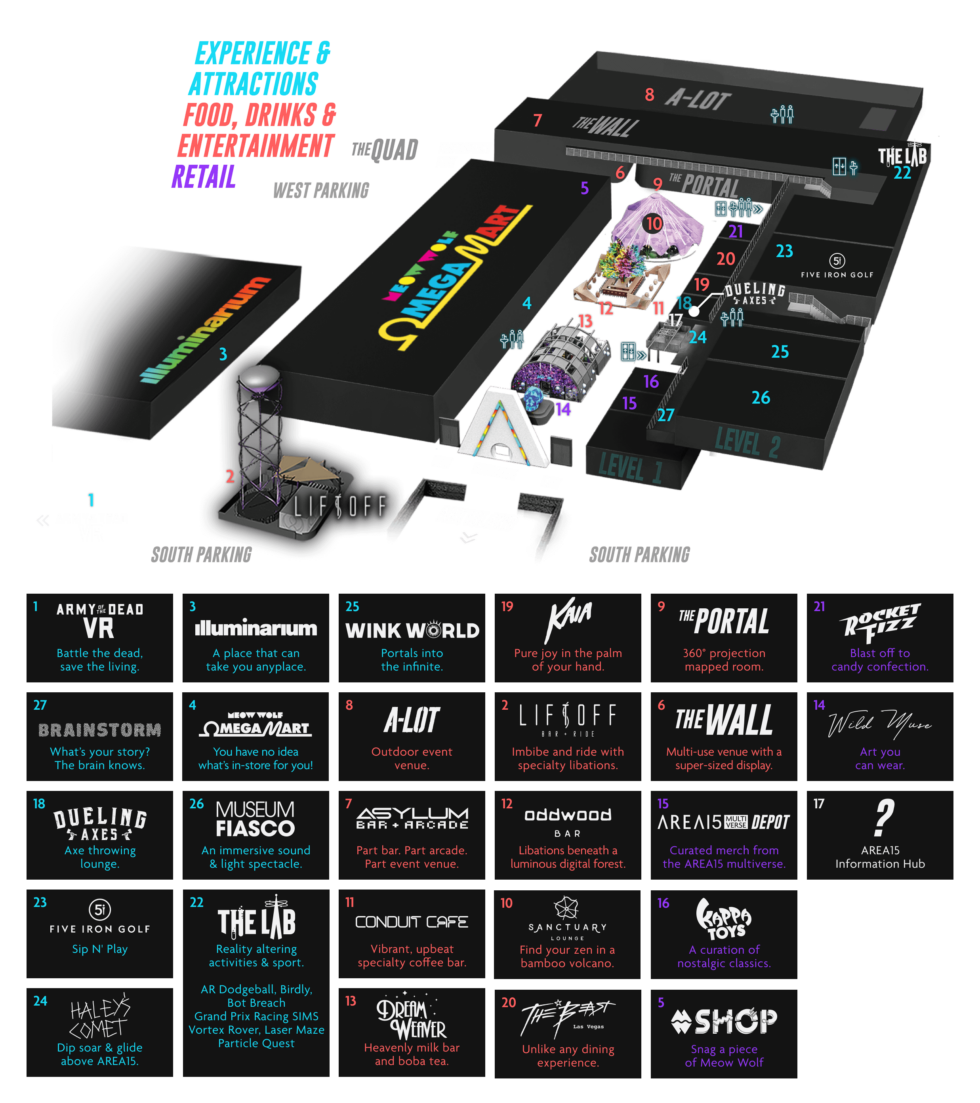 AREA15 Information | Parking, Directions, Visibility & Capacity