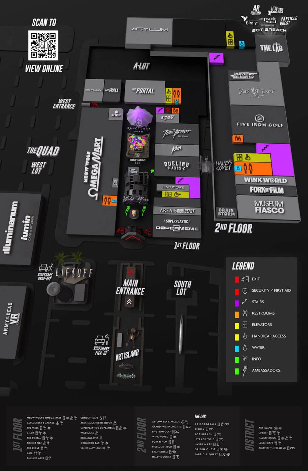 AREA15 Information | Parking, Directions, Visibility & Capacity