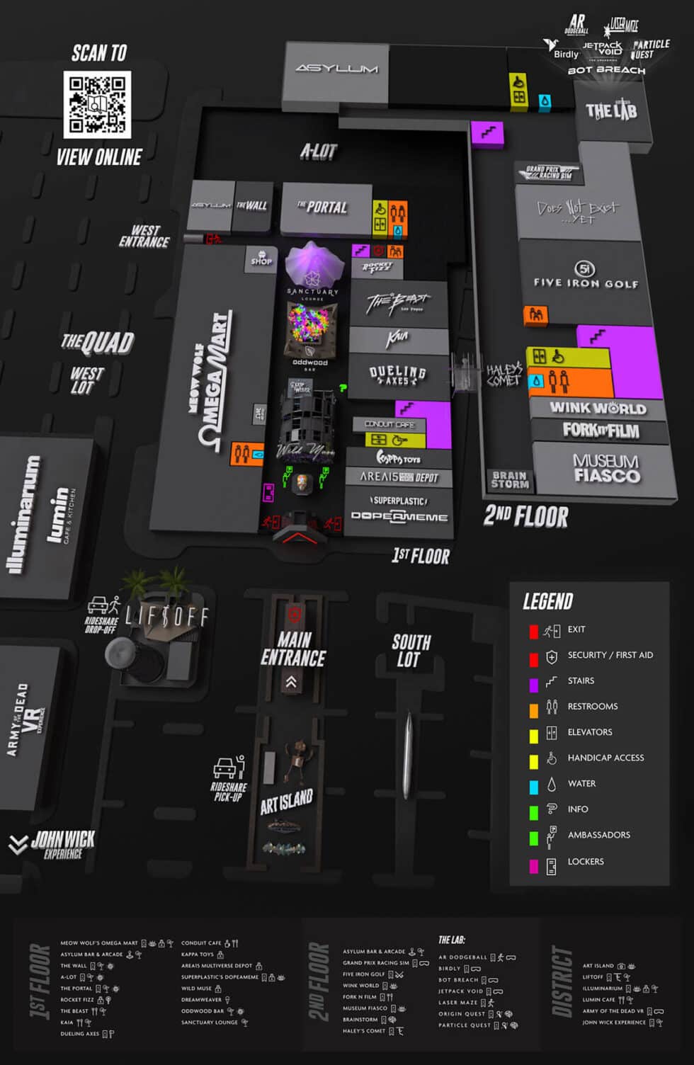 AREA15 Information | Parking, Directions, Visibility & Capacity